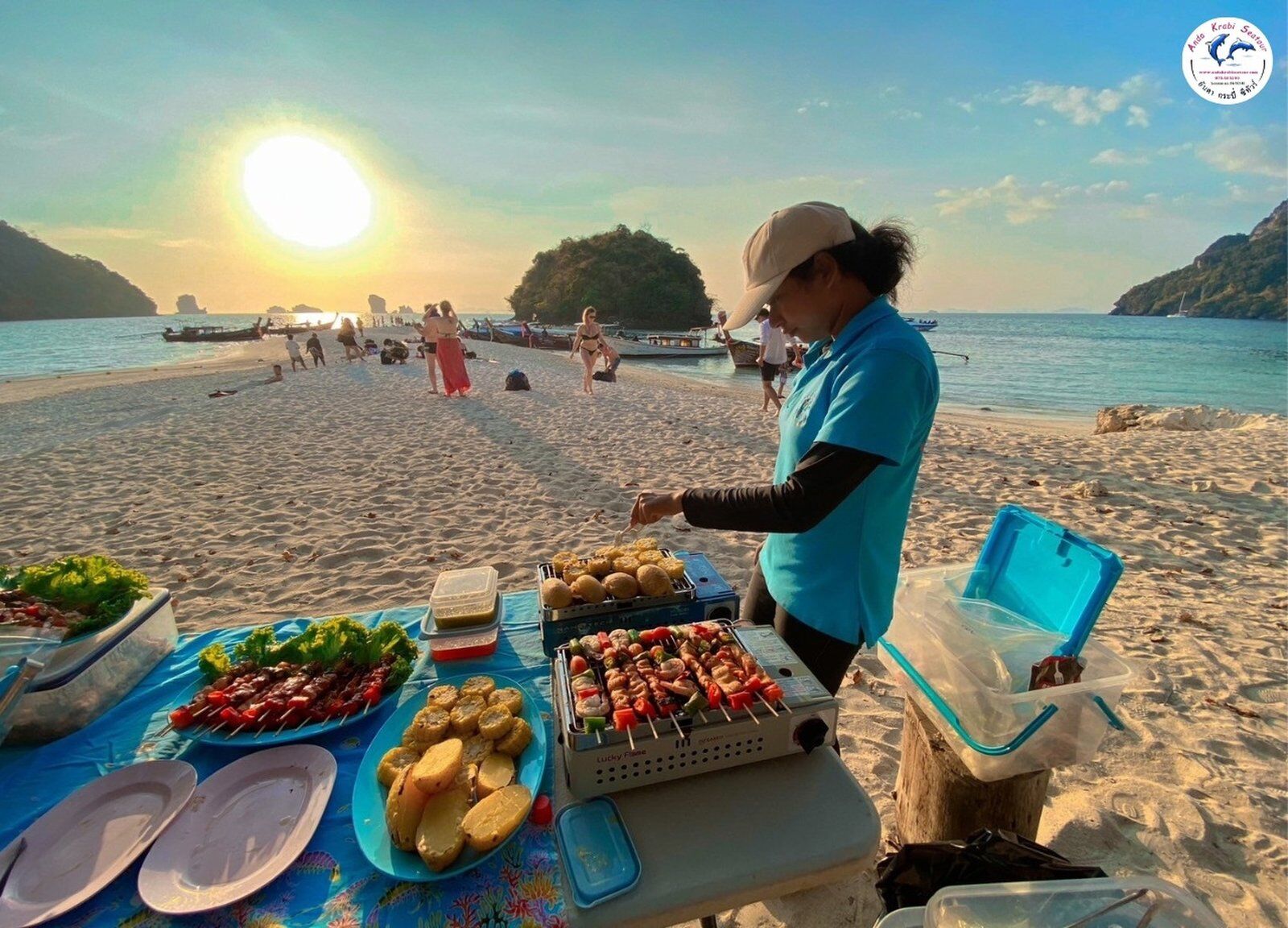 끄라비 홍섬 선셋 BBQ 롱테일 보트 반일 투어 :마이리얼트립